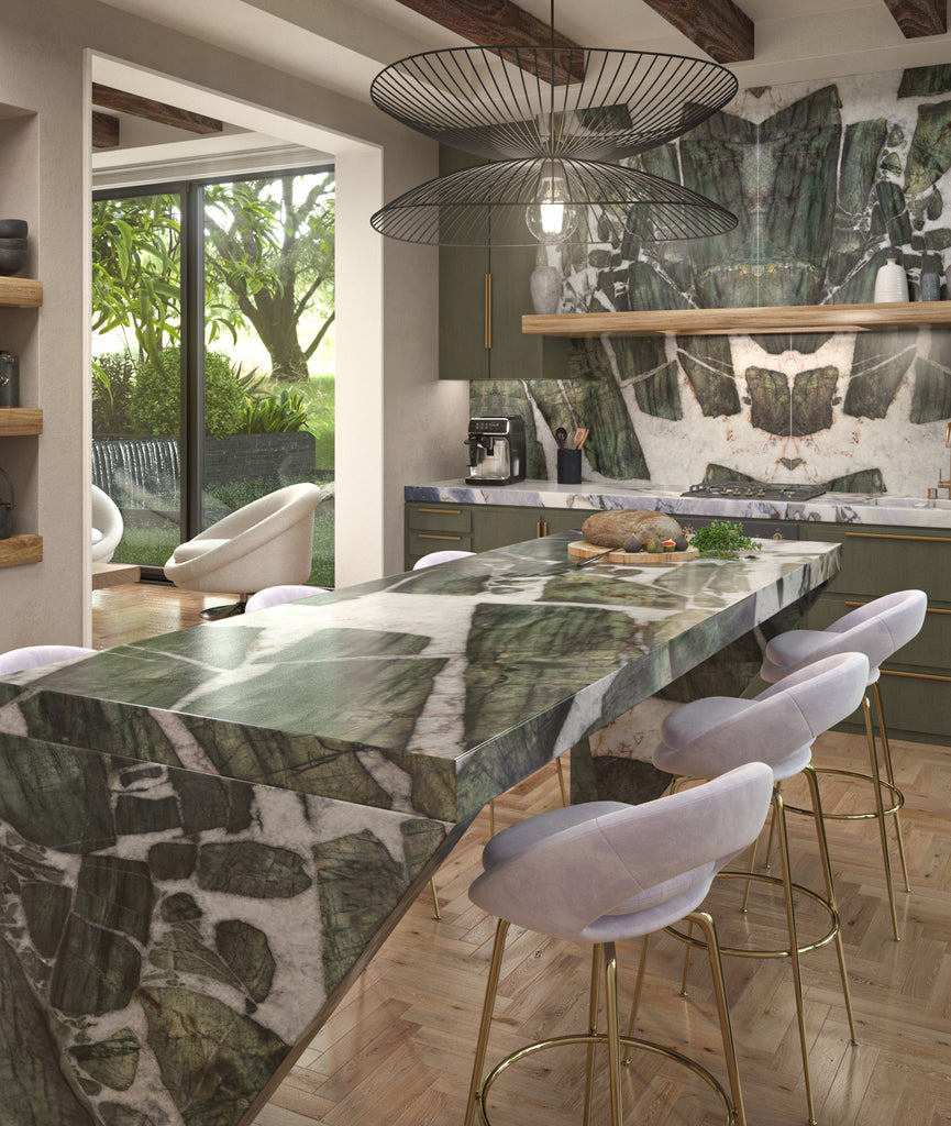 Botanic Green Quartzite Kitchen | Photo Gallery | Artistic Tile