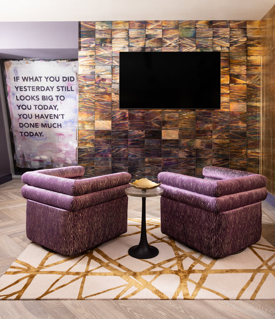 Garden District Mirror Metallic Tile LSU Locker Room | Photo Gallery ...