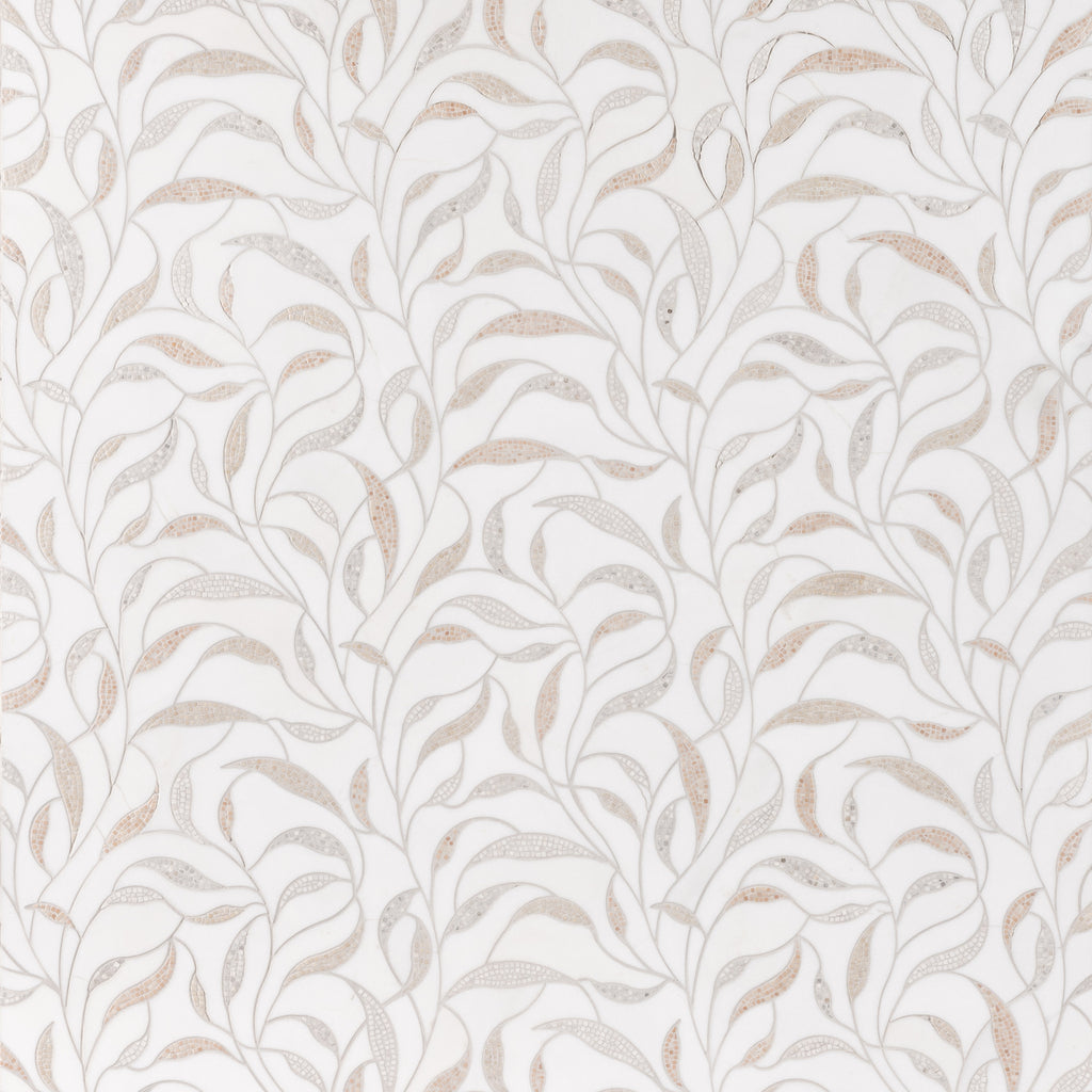 Folium Waterjet Mosaic Mixed Finish Stone – Artistic Tile