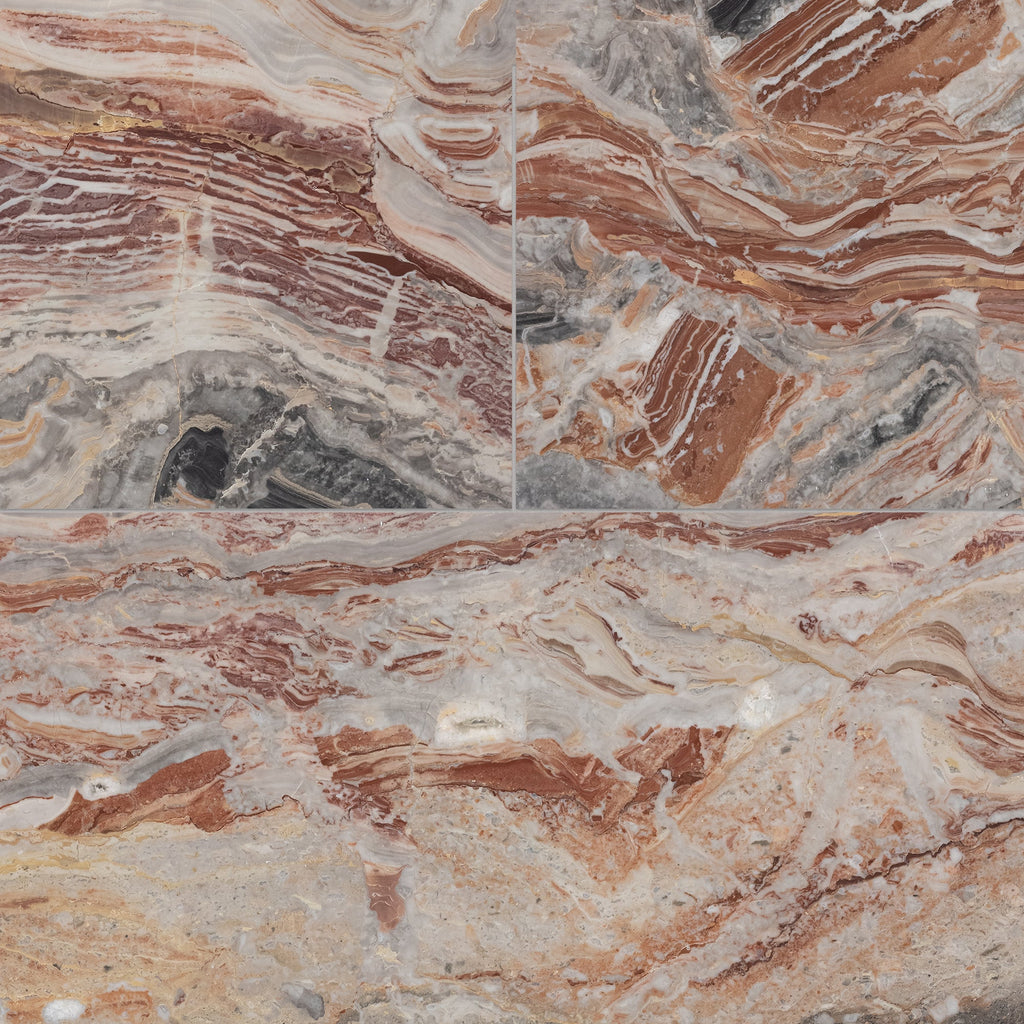 Arabescato Orobico Rosso Marble – Dramatic Italian Stone – Artistic Tile