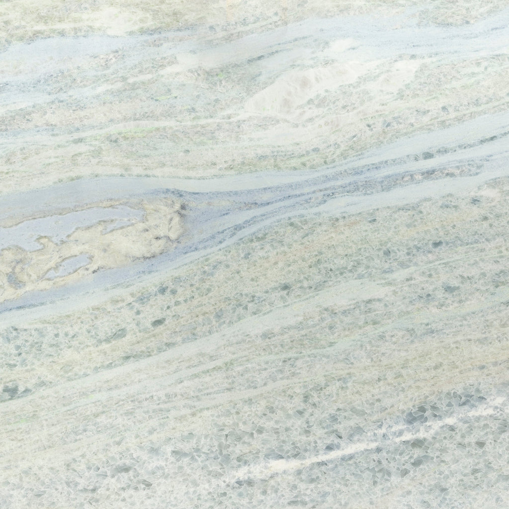 Caribbean Calcite Slab – Serene Blue-Green Veining – Artistic Tile